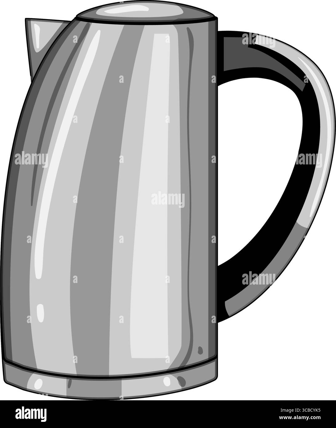 automatic kettle electric cartoon vector illustration Stock Vector ...