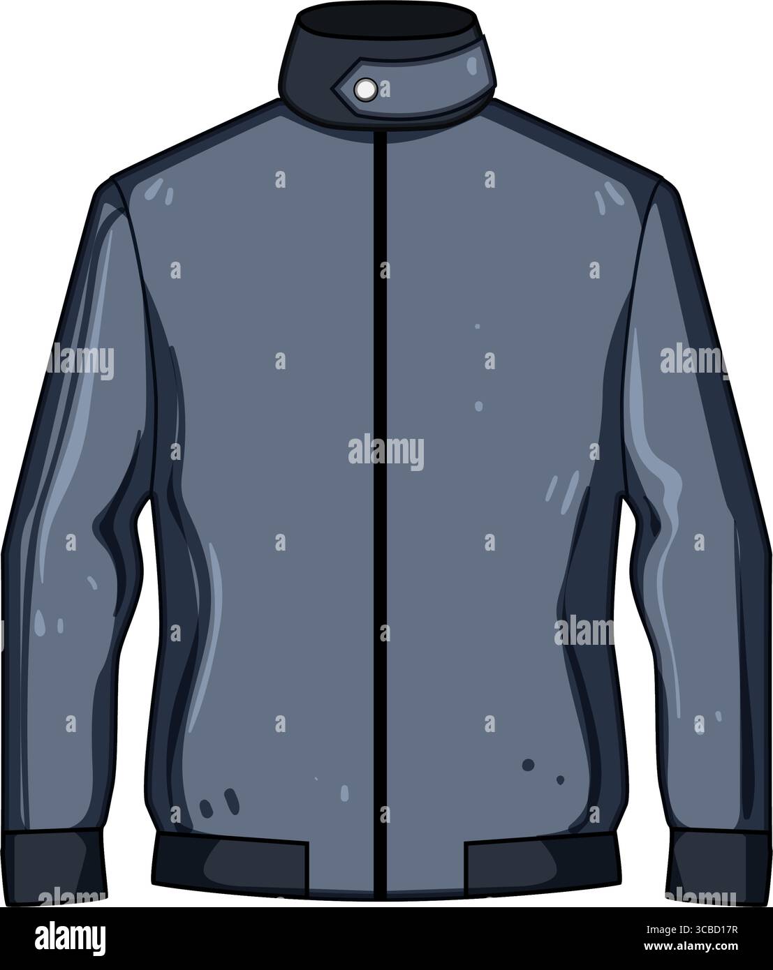 classic leather jacket male cartoon vector illustration Stock Vector ...