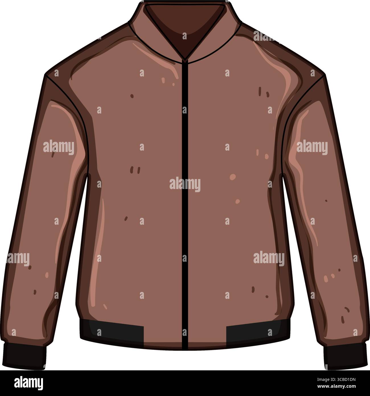 vintage leather jacket male cartoon vector illustration Stock Vector ...
