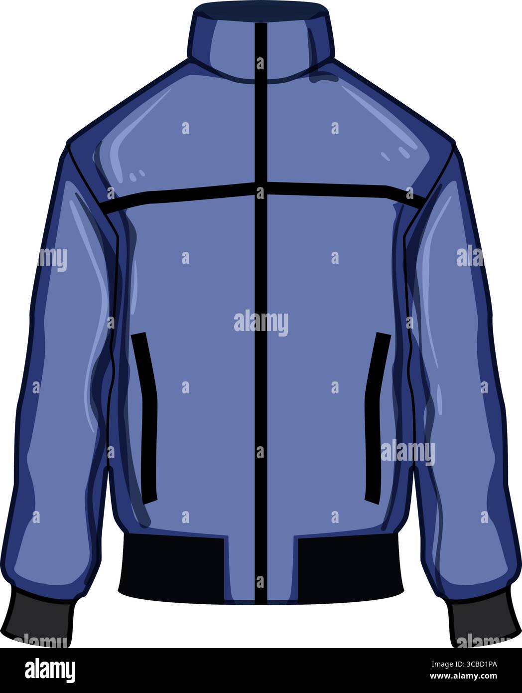 distressed leather jacket male cartoon vector illustration Stock Vector ...
