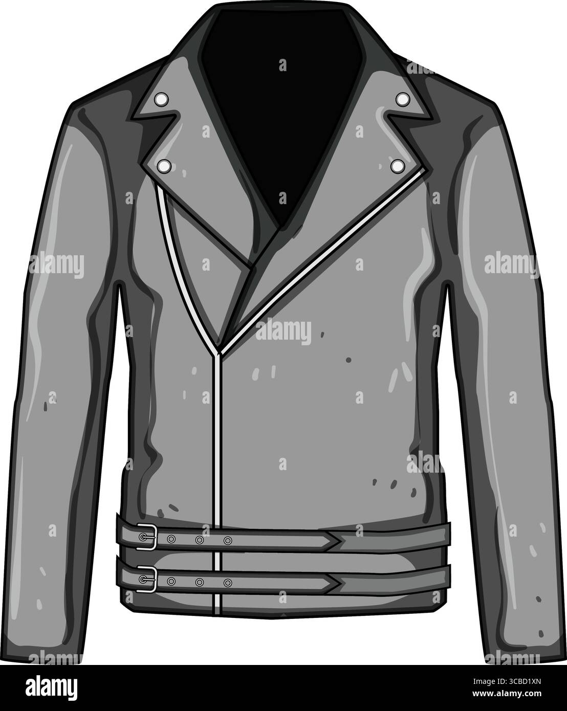 lambskin leather jacket male cartoon vector illustration Stock Vector ...