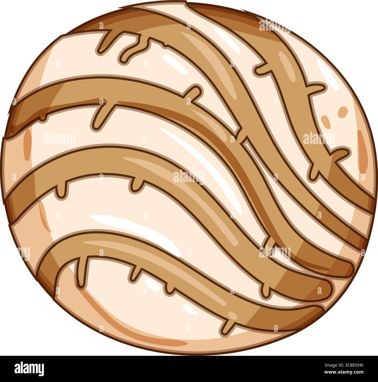 tradicional mexican conchas cartoon vector illustration Stock Vector ...