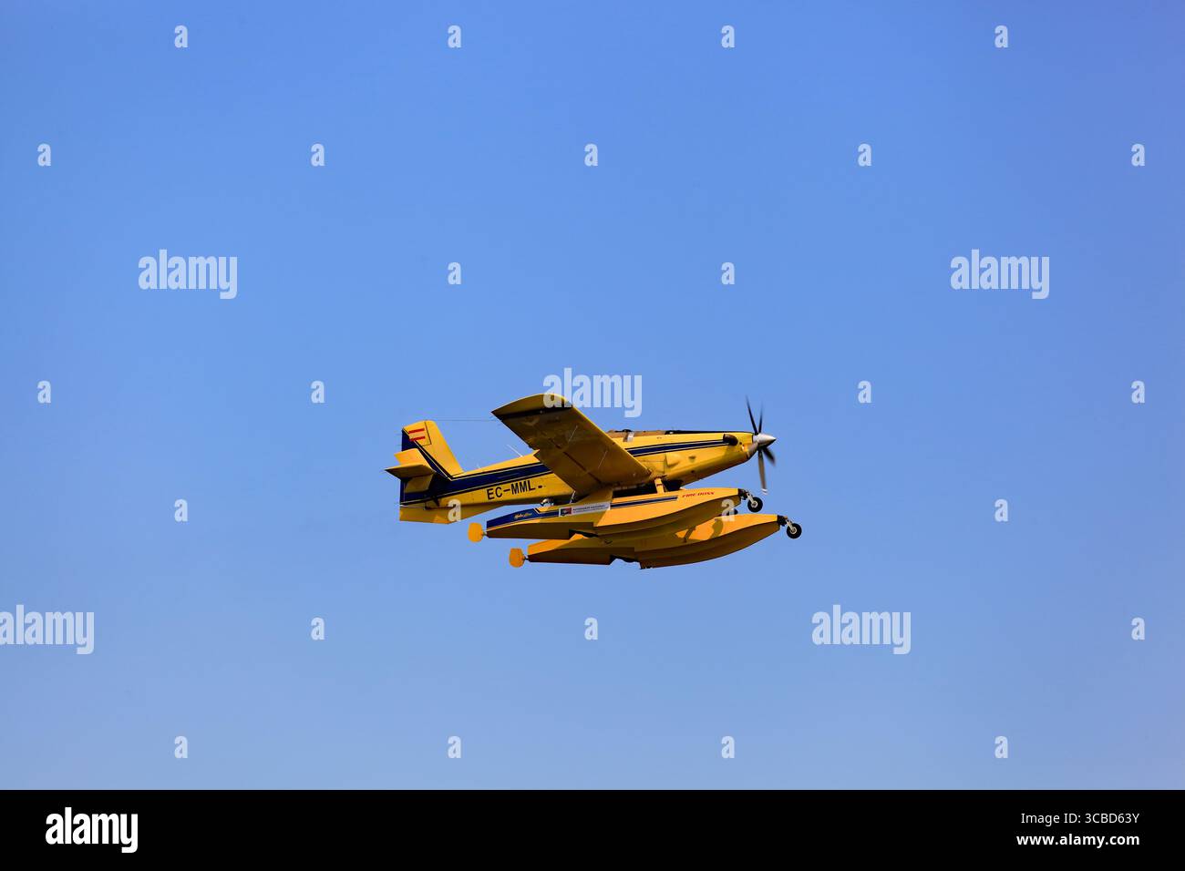 Viana do Castelo, Portugal - July 29, 2025: Yellow Air Tractor AT-802F ...