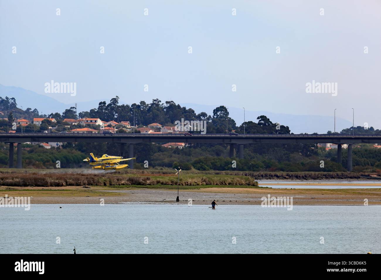 Viana do Castelo, Portugal - July 29, 2025: Yellow Air Tractor AT-802F ...
