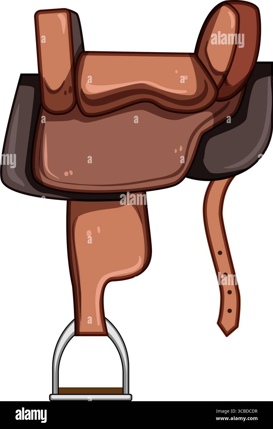 western saddle cartoon vector illustration Stock Vector Image & Art - Alamy