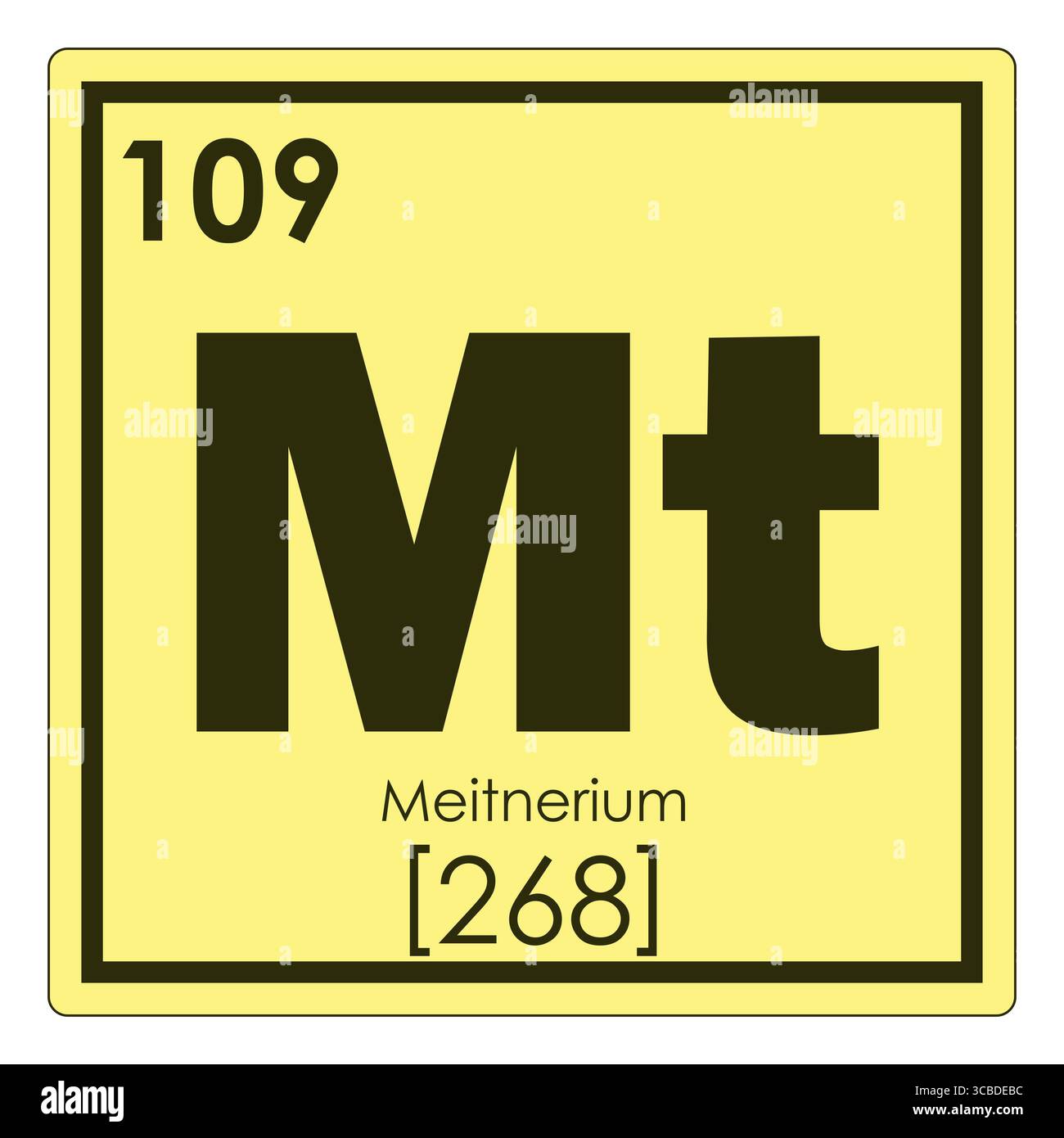 Meitnerium chemical element periodic table science symbol Stock Photo ...