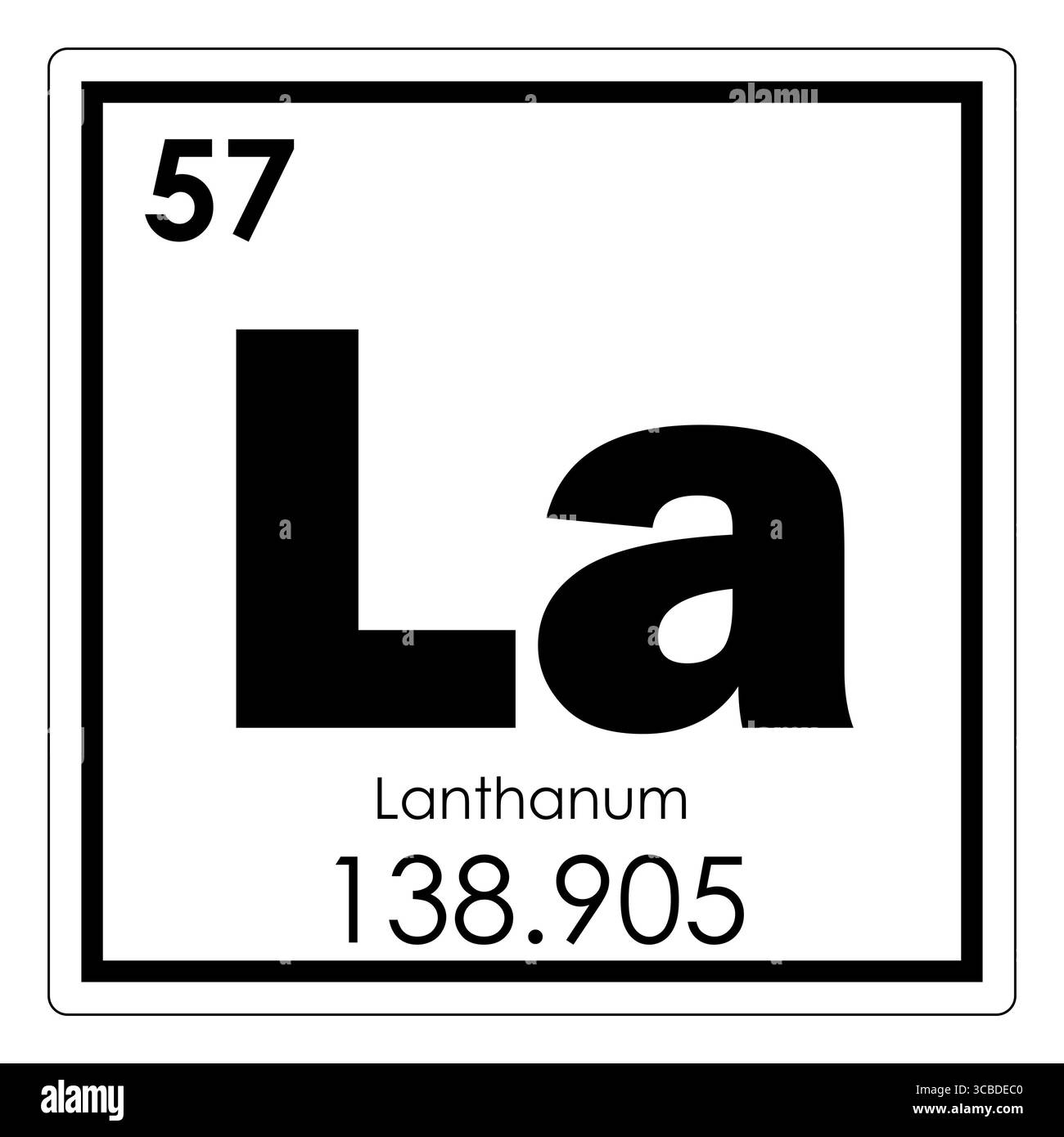 Lanthanum chemical element periodic table science symbol Stock Photo ...