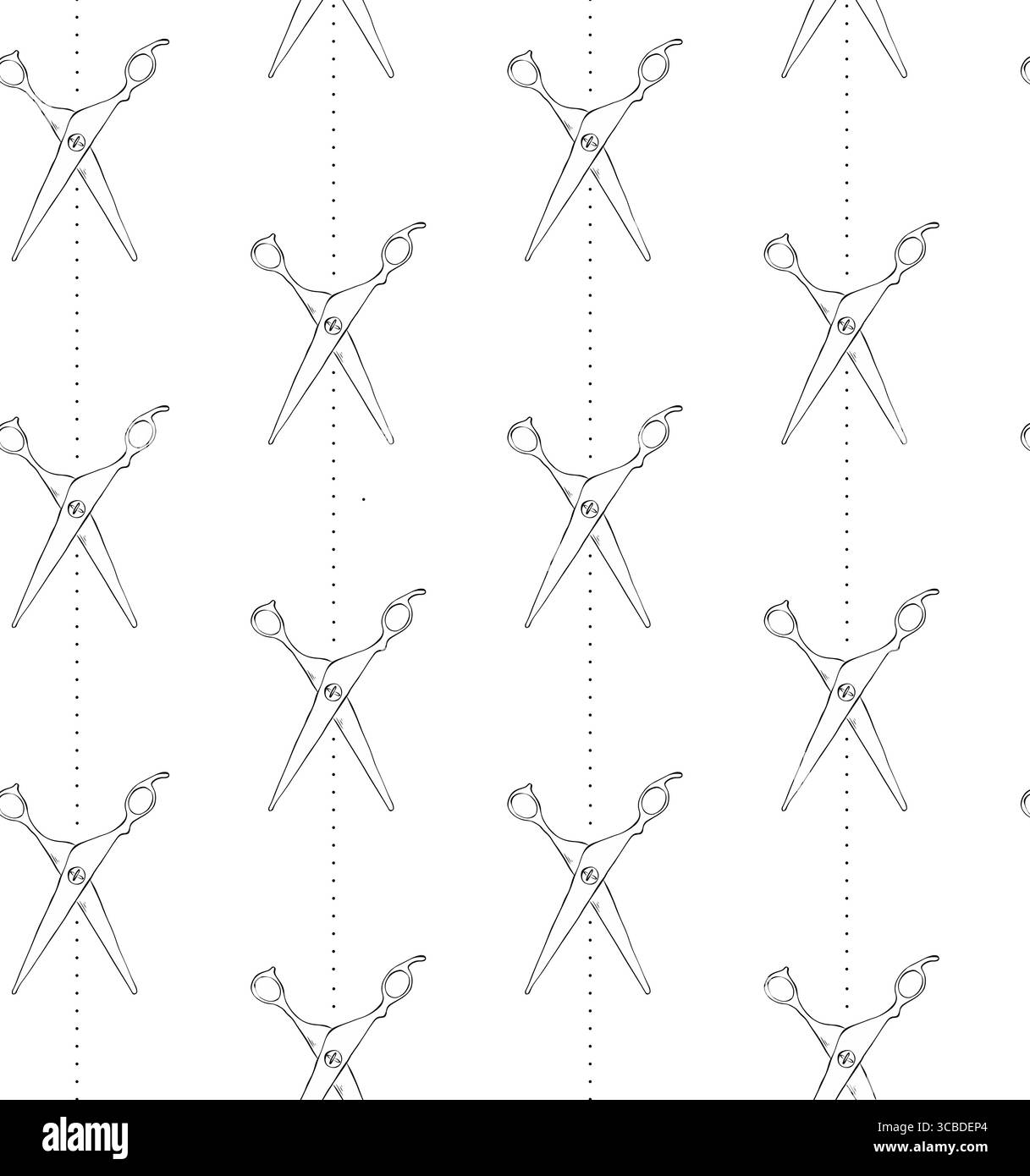 Pattern cut into hair Black and White Stock Photos & Images - Alamy