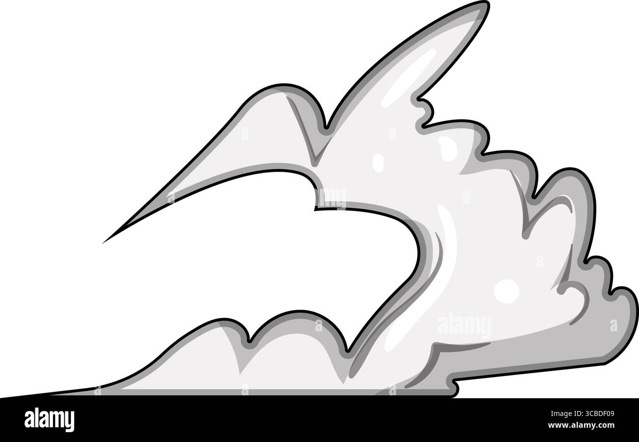 rapidity speed smoke cloud cartoon vector illustration Stock Vector ...