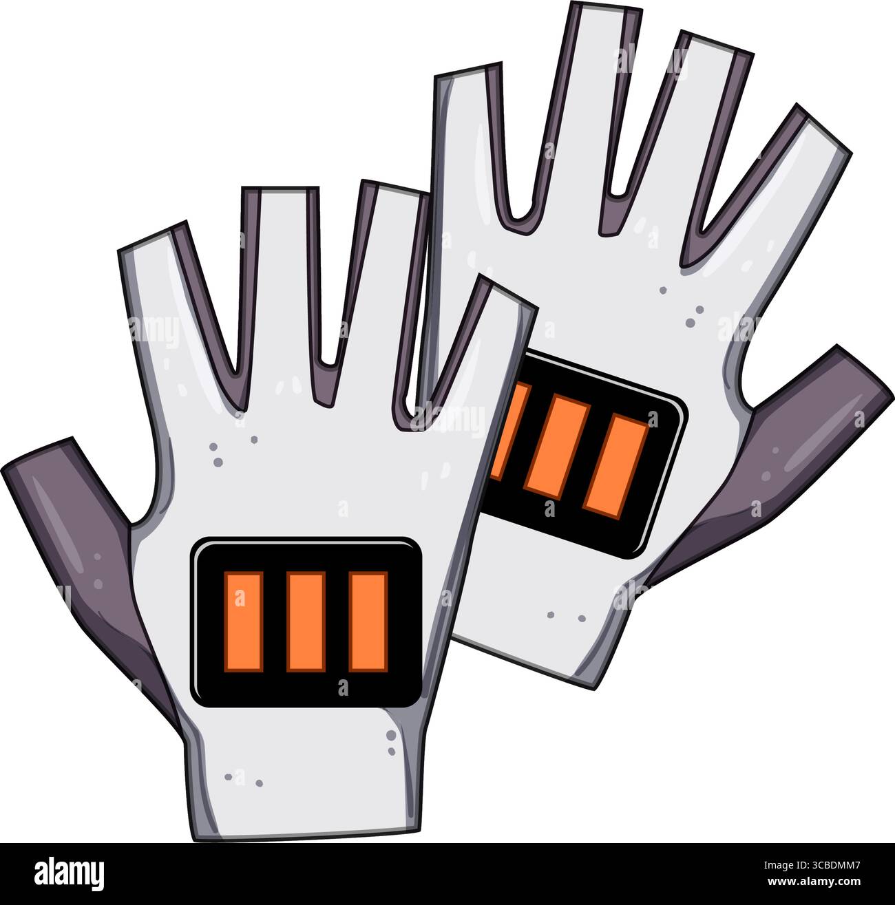 technology vr gloves cartoon vector illustration Stock Vector Image ...
