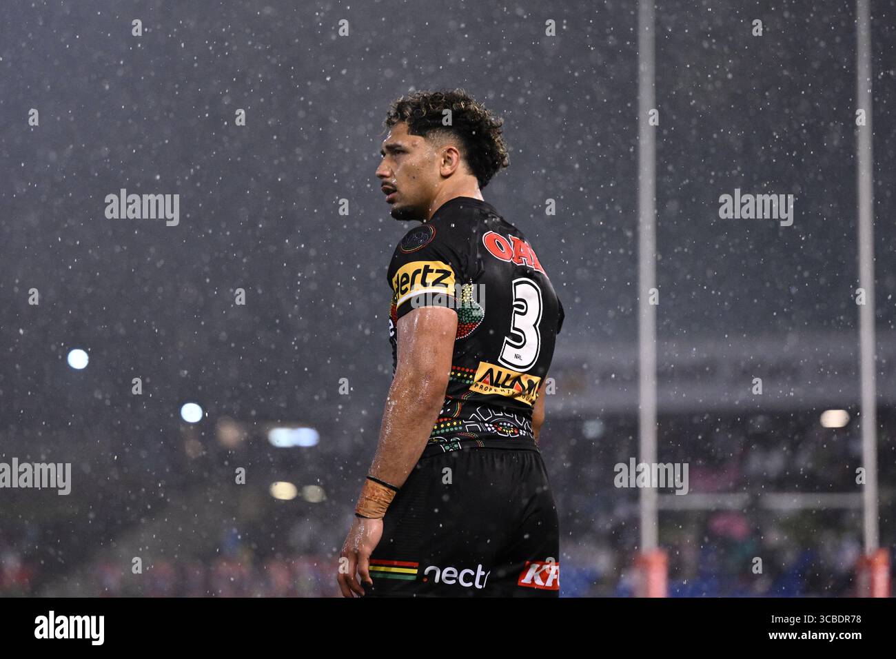 Izack Tago of the Panthers looks on during the NRL Round 23 match ...