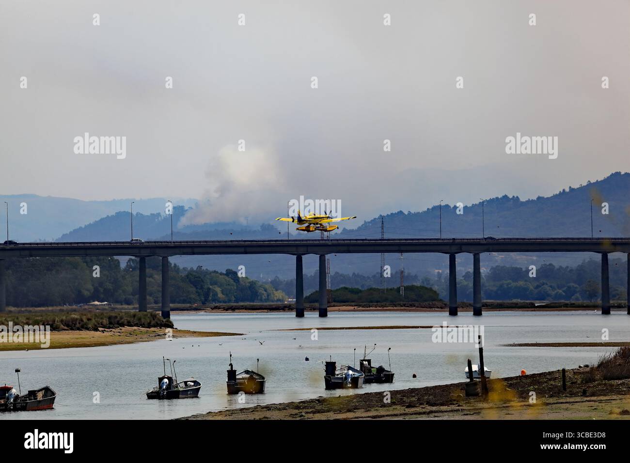 Viana do Castelo, Portugal - July 29, 2025: Yellow Air Tractor AT-802F ...