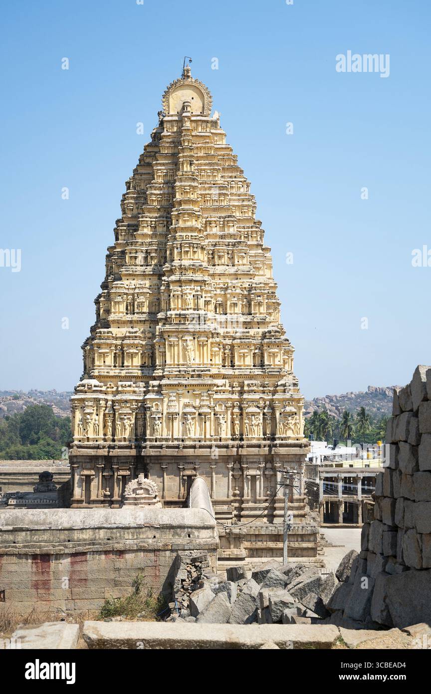 Virupaksha temple in Hampi, South India, historic monument of the ...