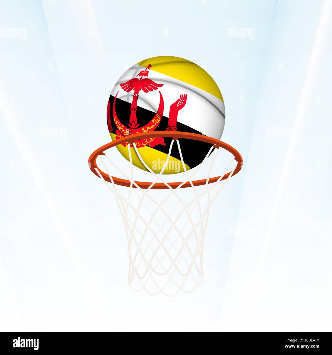 Vector illustration of a basketball styled with the national flag of ...