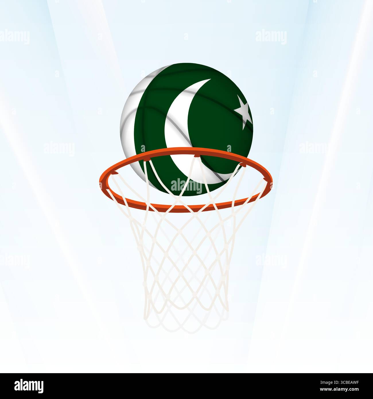 Vector illustration of a basketball styled with the national flag of ...