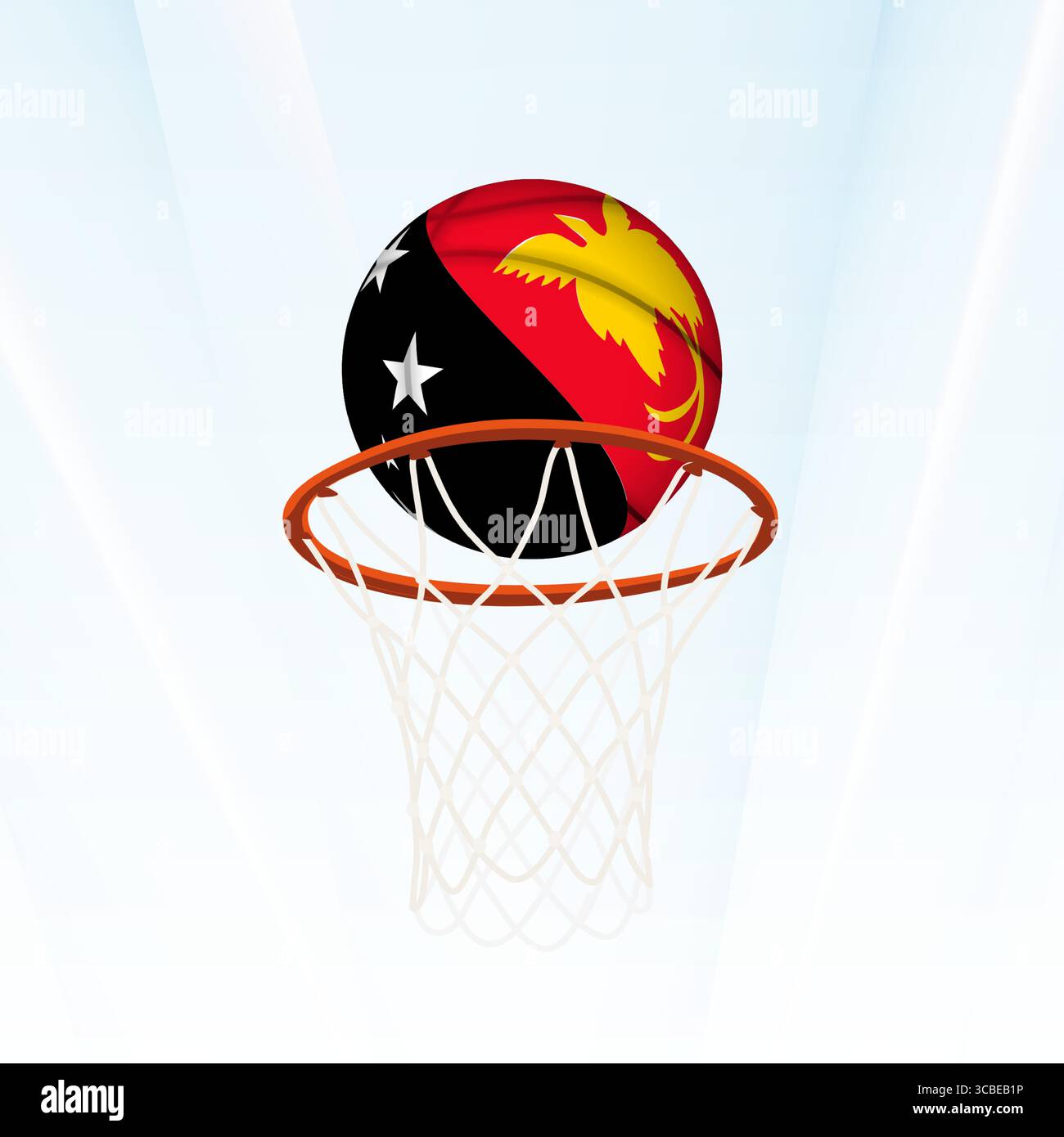 Vector illustration of a basketball styled with the national flag of ...