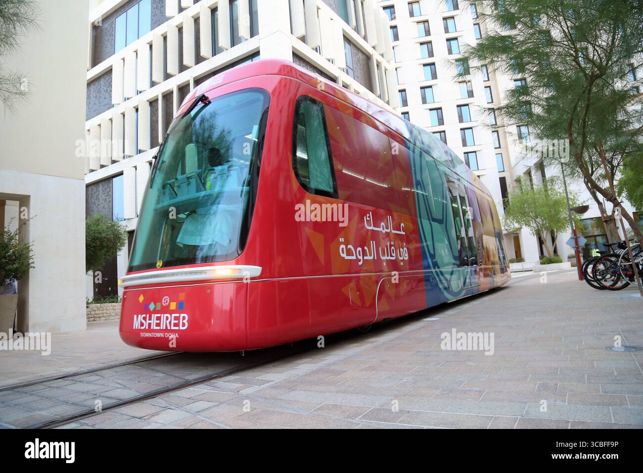 November 9, 2022, Doha, Qatar: The Doha Metro and trams will provide ...