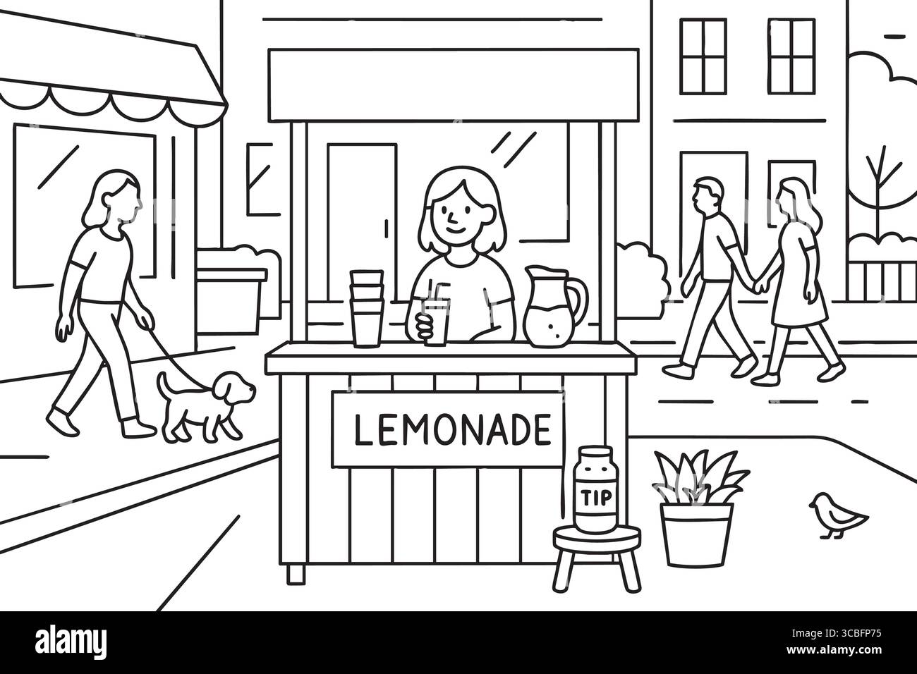 Girl in street Cut Out Stock Images & Pictures - Alamy