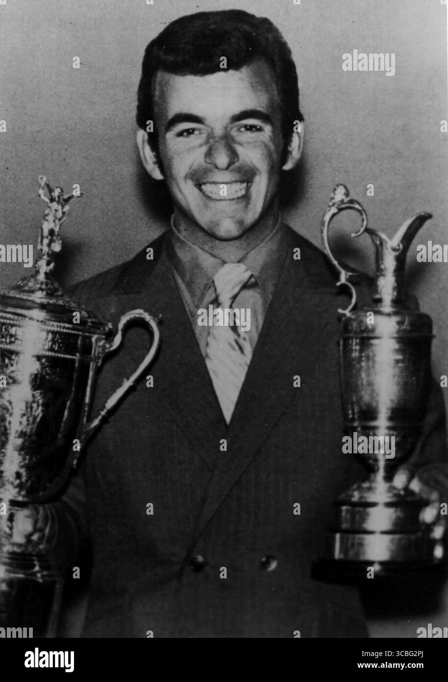 TONY JACKLIN with the British Open and the US OPEN TROPHY'S 1969 An ...