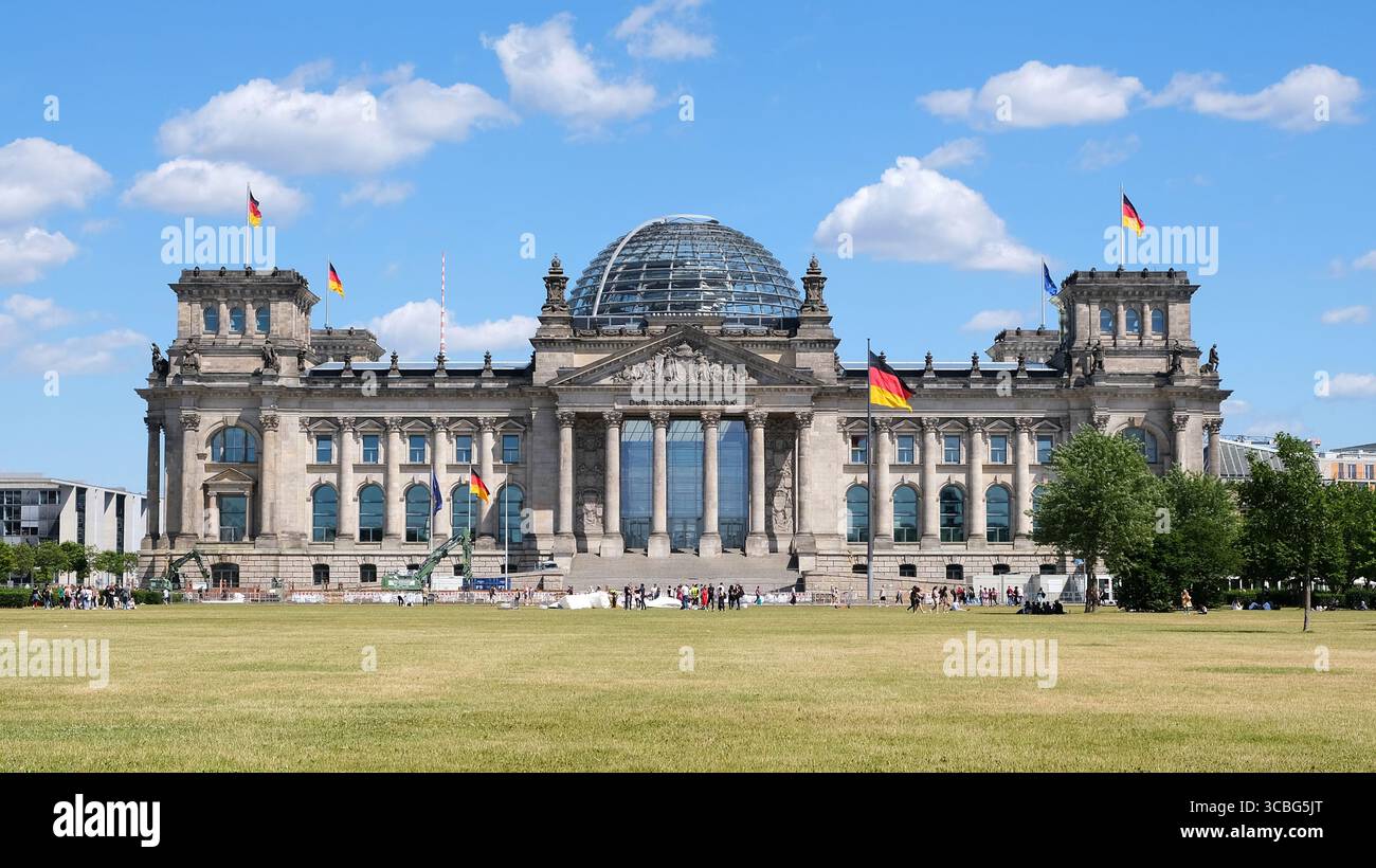 Berlin, Germany, June 21, 2022, Frontal View Of The Reichstag Building ...