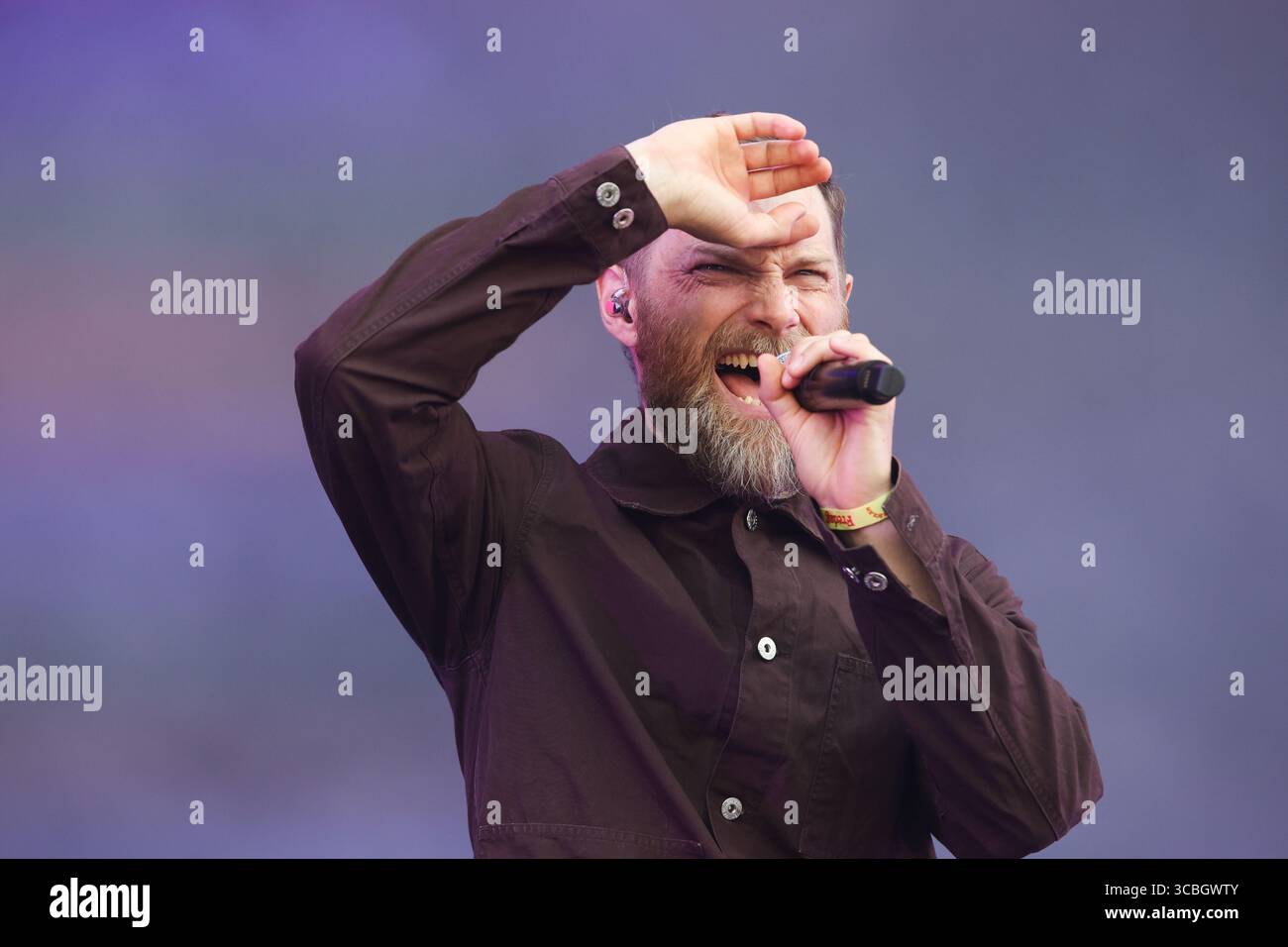 Copenhagen, Denmark. August 8, 2025. Silas Bjerregaard, lead singer of ...