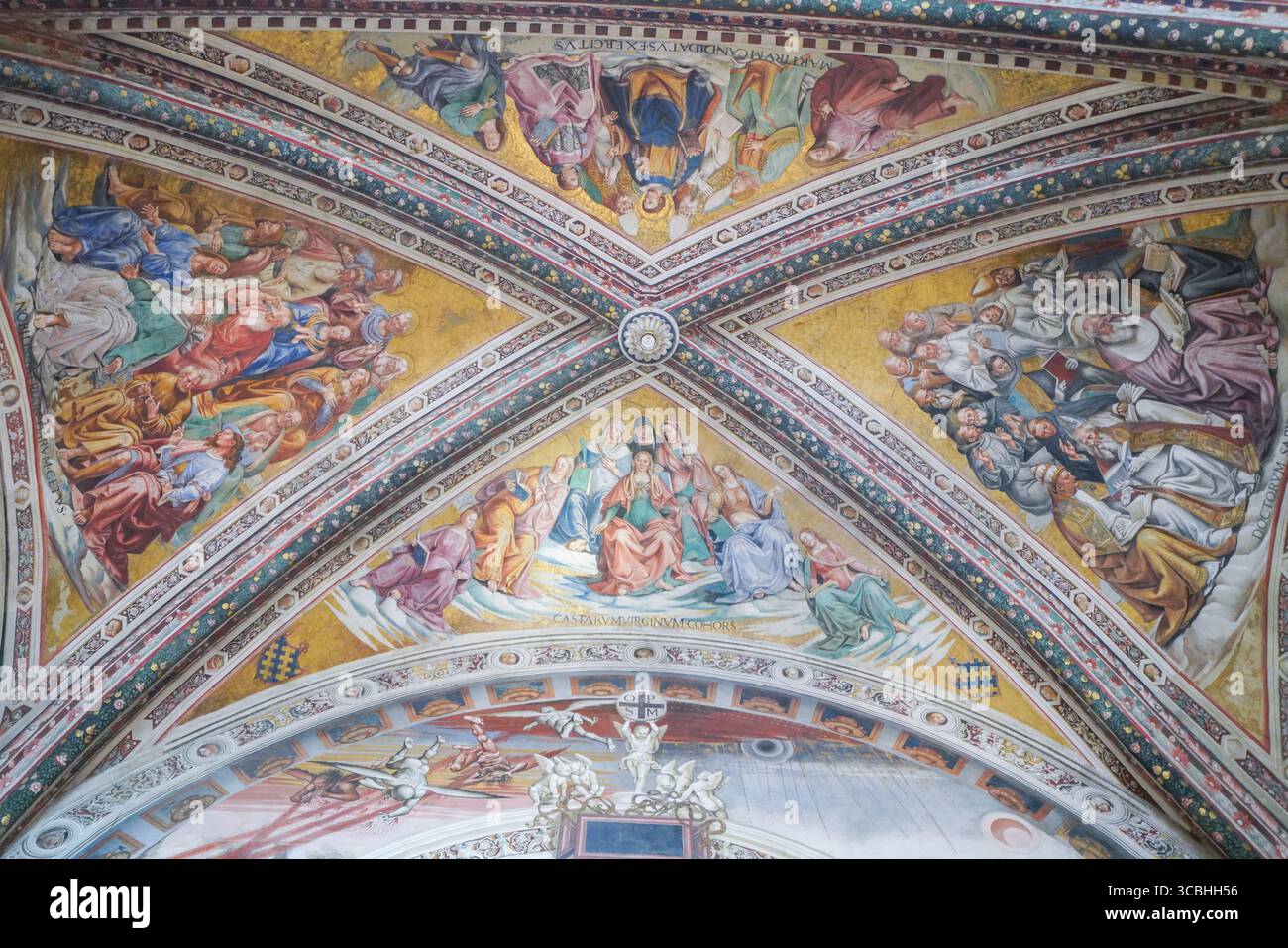 Fresco chapel of San Brizio inside Orvieto cathedral, completed by Luca ...