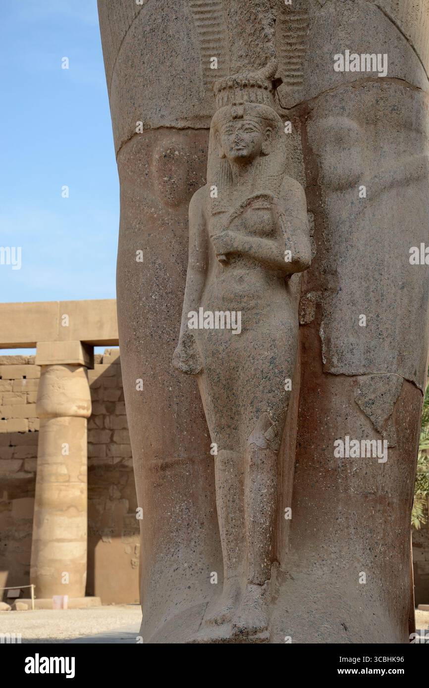 Statue of Ramses ll with Nefretari, The Karnak Temple Complex, an ...