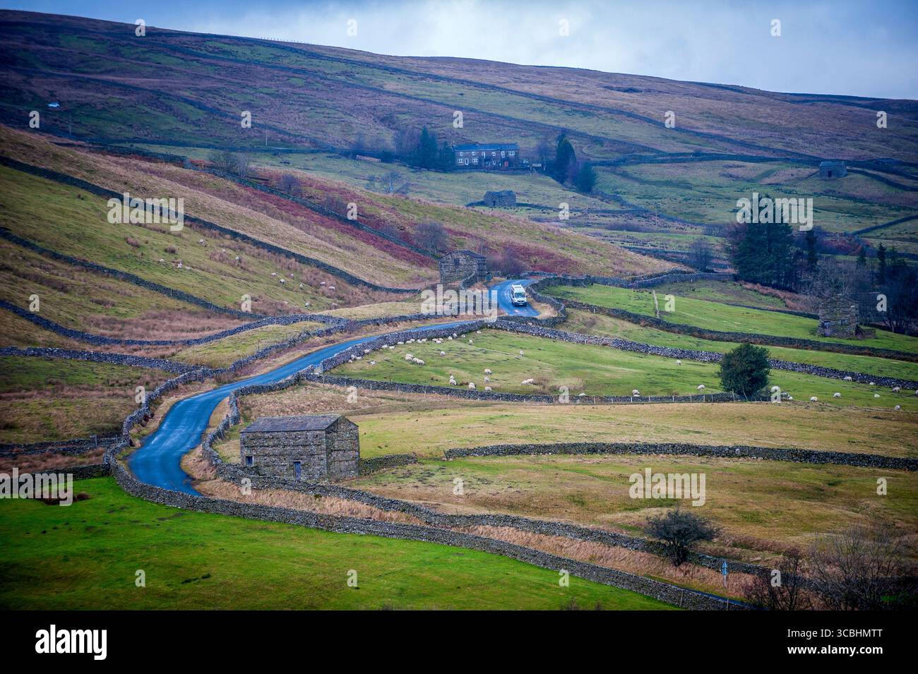 The Little White Bus makes its way on its Swaledale shuttle route this ...