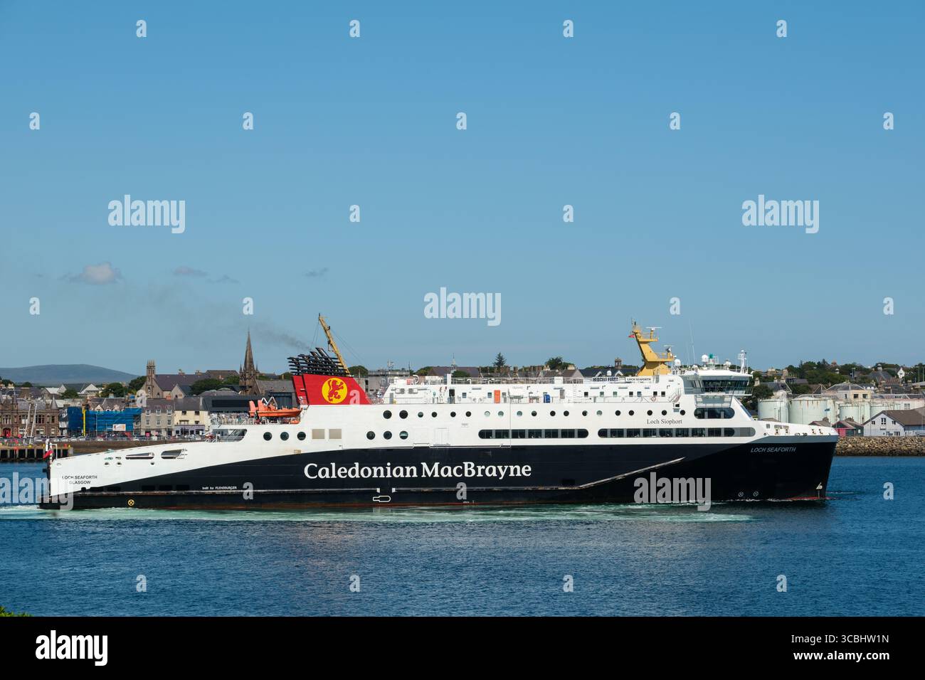 Loch Seaforth ferry operated by Caledonian MacBrayne, publicly owned by ...