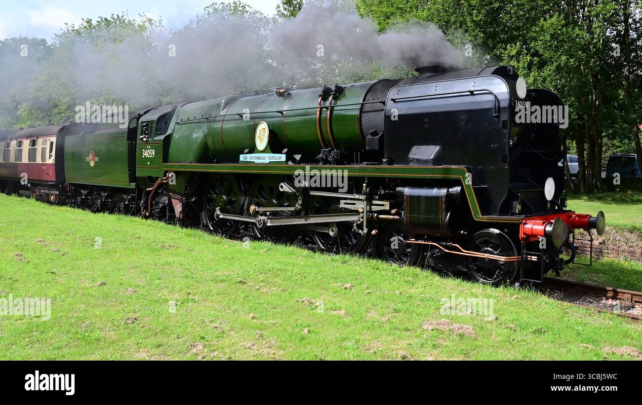 Sir Archibald Sinclair a Vintage Battle of Britain Class locomotive ...