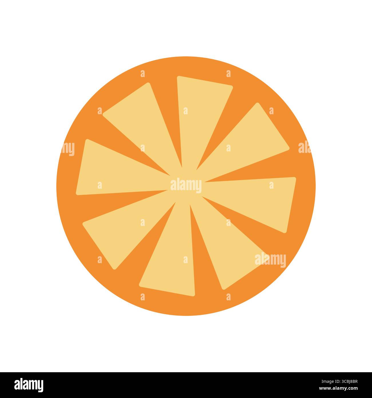 Tangerine slice Stock Vector Images - Alamy