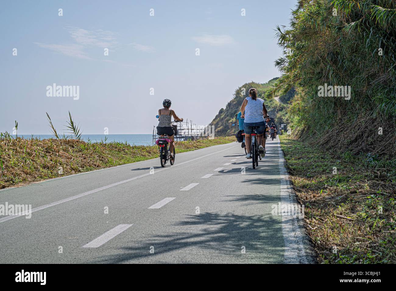 A stretch of road along the Via Verde della Costa dei Trabocchi, cycle ...