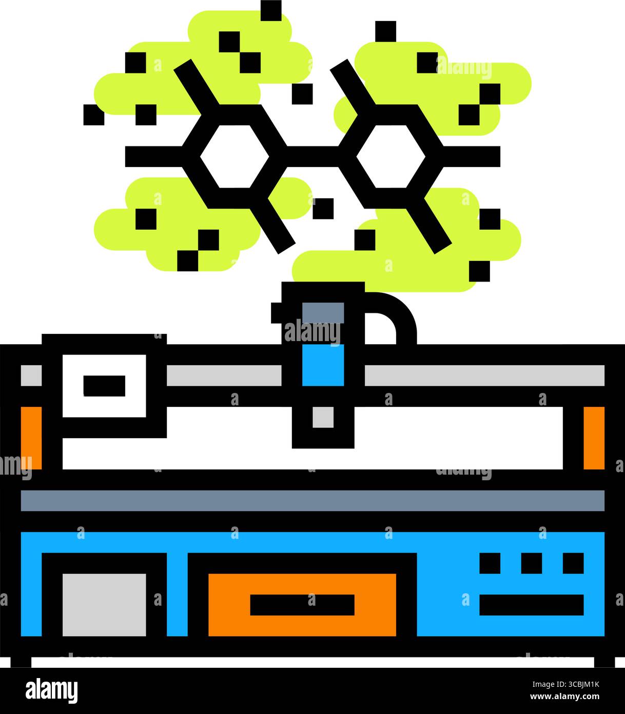 pcb chemical compound floating air color icon vector illustration Stock ...