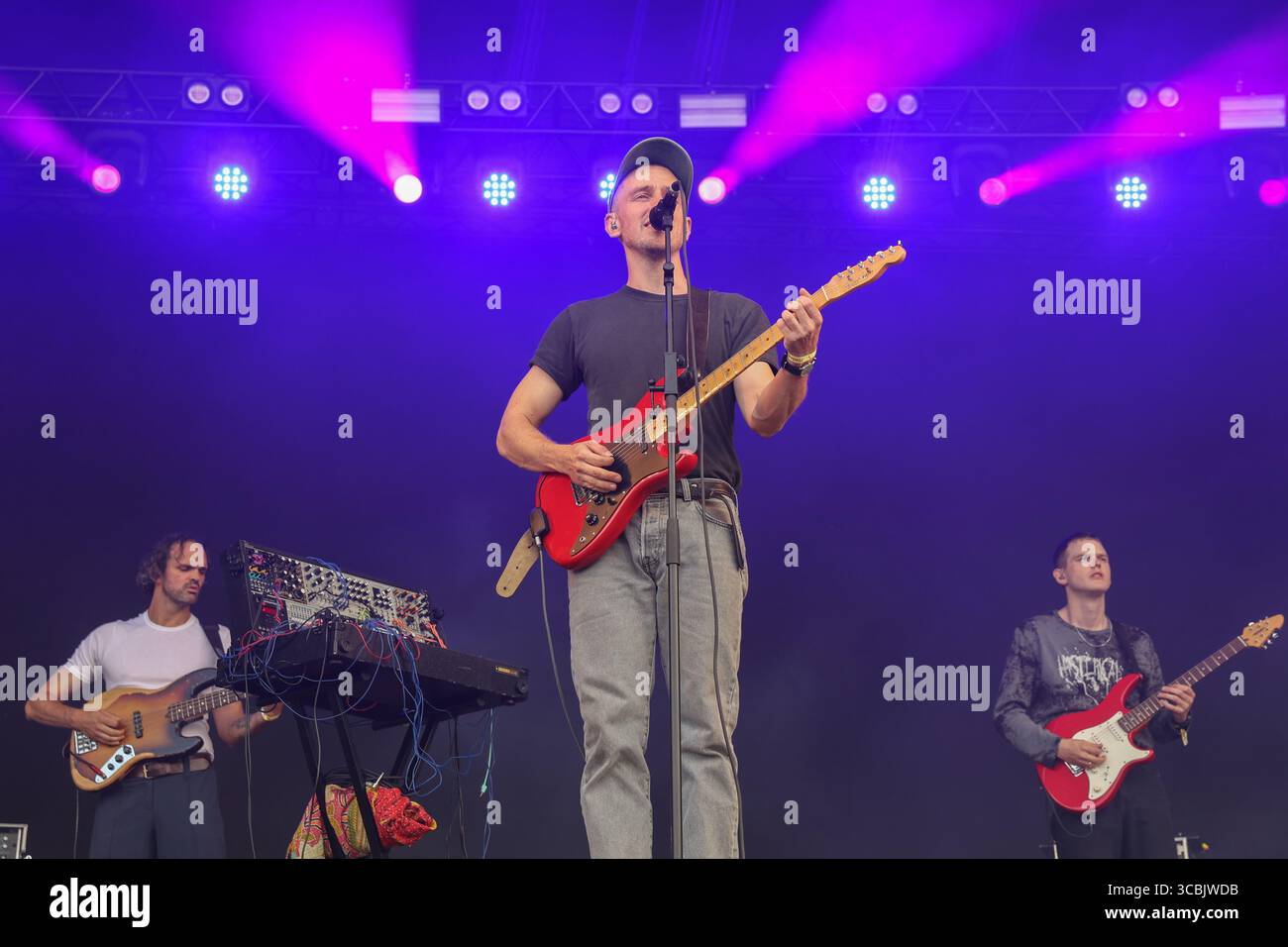 Copenhagen, Denmark. August 8, 2025. Danish band Blaue Blume perform at ...