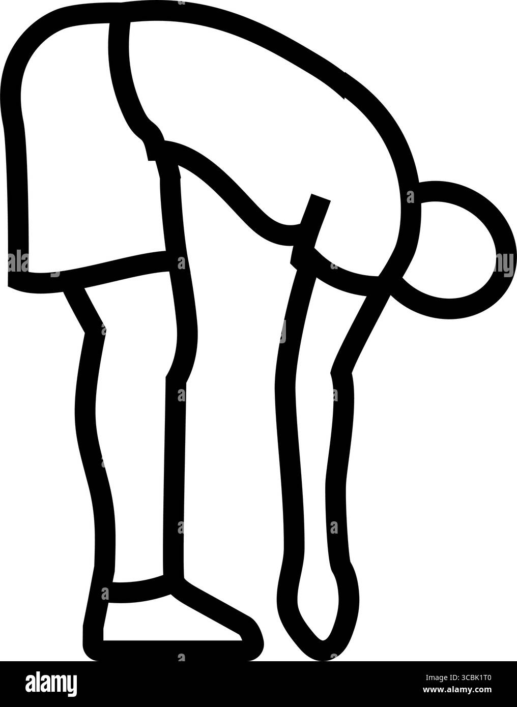 toe touch stretch spine curvature line icon vector illustration Stock ...