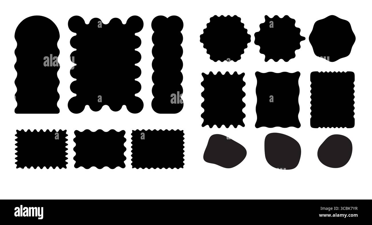 Squiggly circle border design Stock Vector Images - Alamy