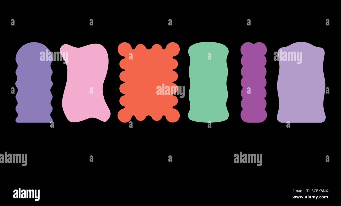 Squiggly circle border design Stock Vector Images - Alamy