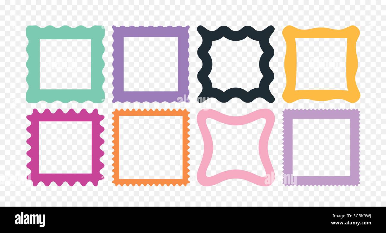 Vector scallop borders hi-res stock photography and images - Alamy