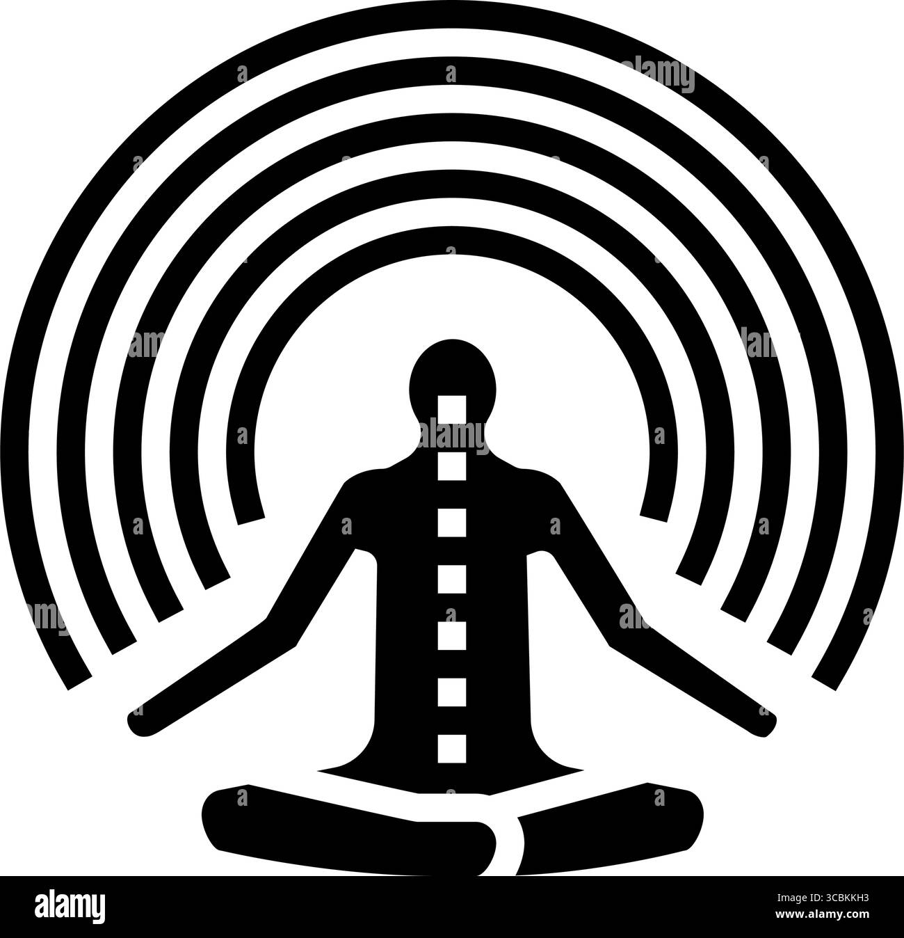 chakra alignment inclusive fitness glyph icon vector illustration Stock ...