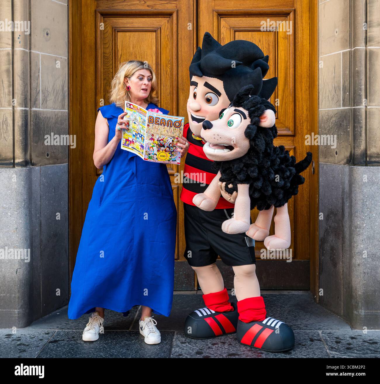 Amina Shah &. Dennis the Meance with Beano magazine celebrate National ...