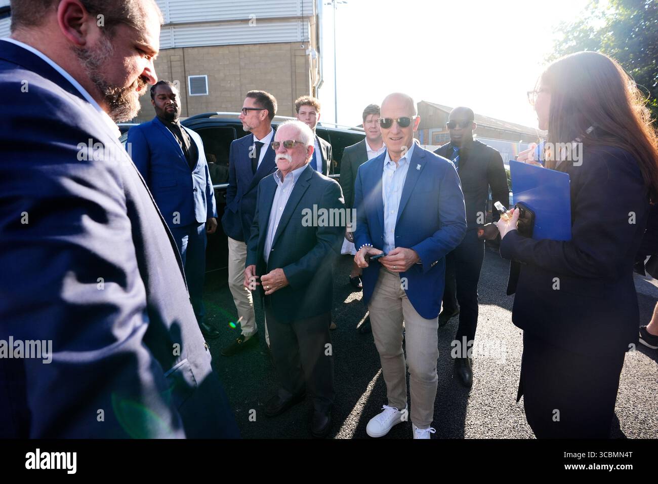 Birmingham City co-owner Tom Wagner (centre right) ahead of the Sky Bet ...