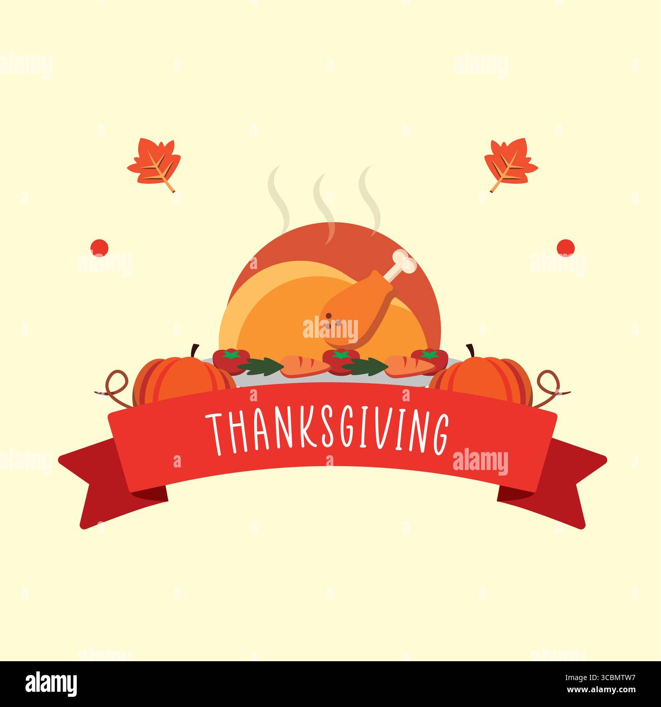 Thanksgiving meal family pumpkins Stock Vector Images - Alamy