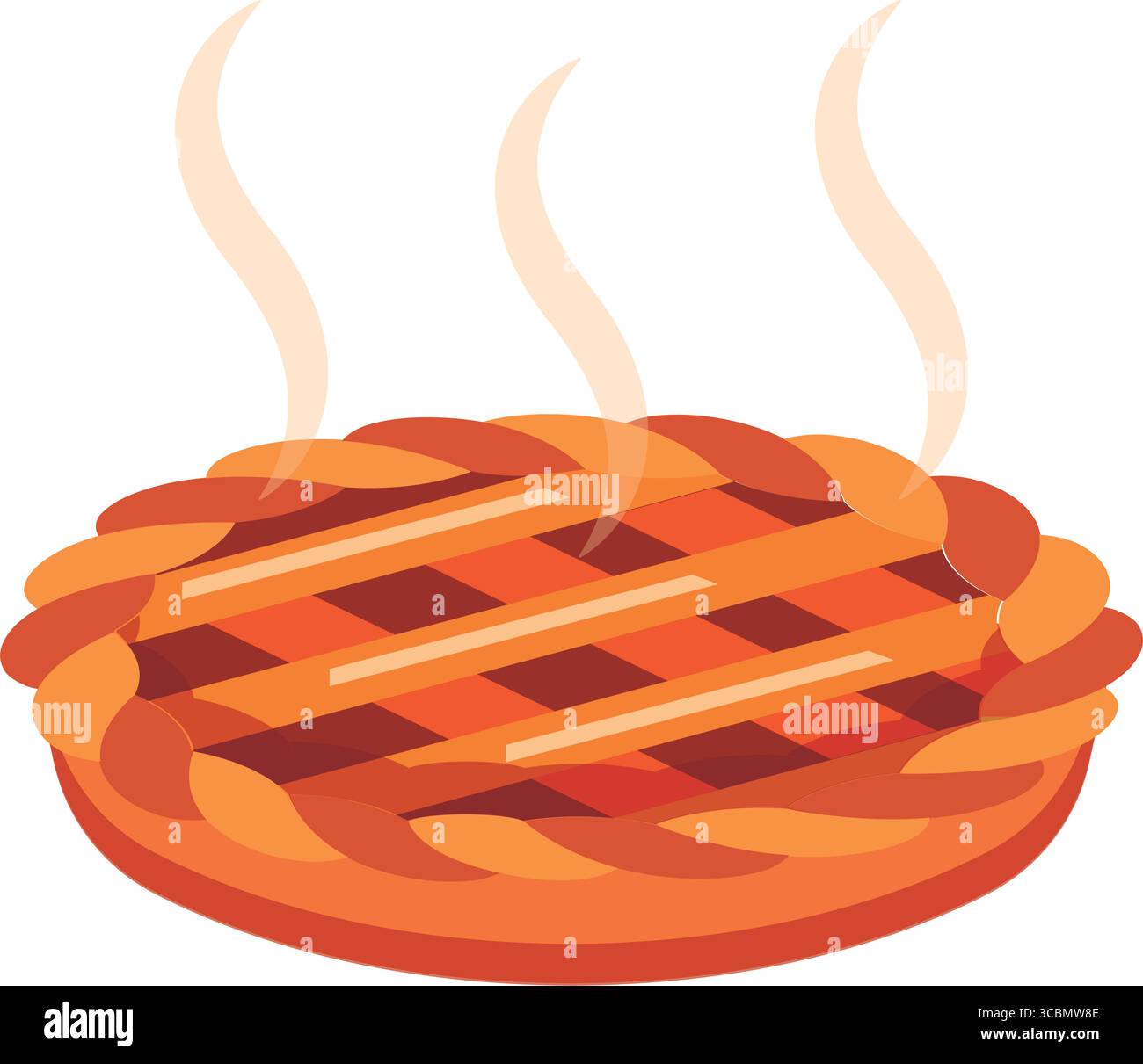 Homemade baked pie golden Stock Vector Images - Alamy