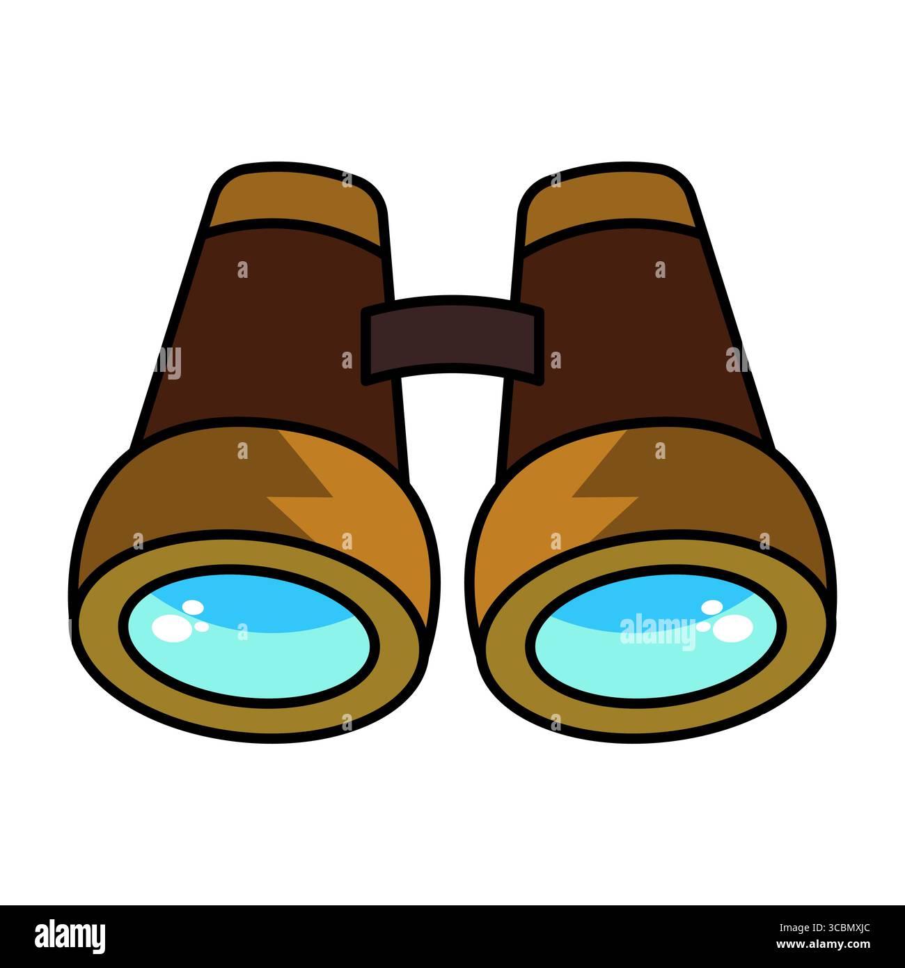 Spyglass in cartoon style Stock Vector Images - Alamy