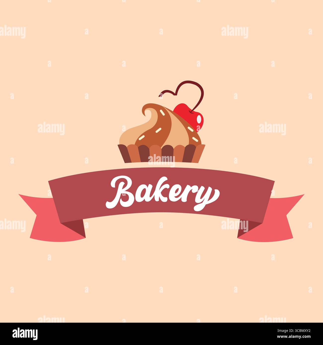 Elegant cake logo design Stock Vector Images - Alamy
