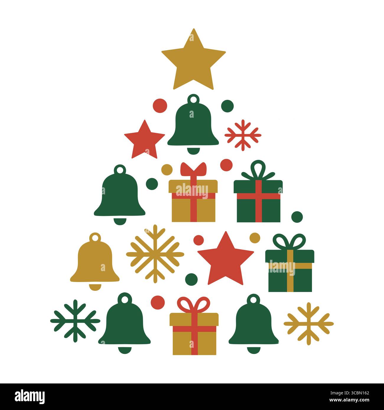 Christmas flat lay in Stock Vector Images - Alamy