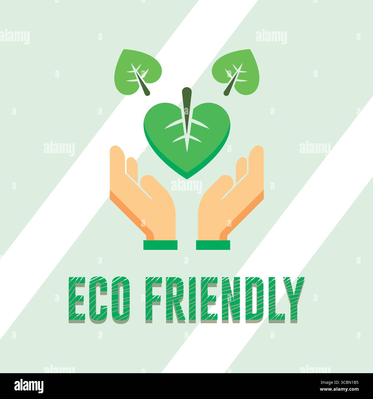 Leaves in protecting hands Stock Vector Images - Alamy