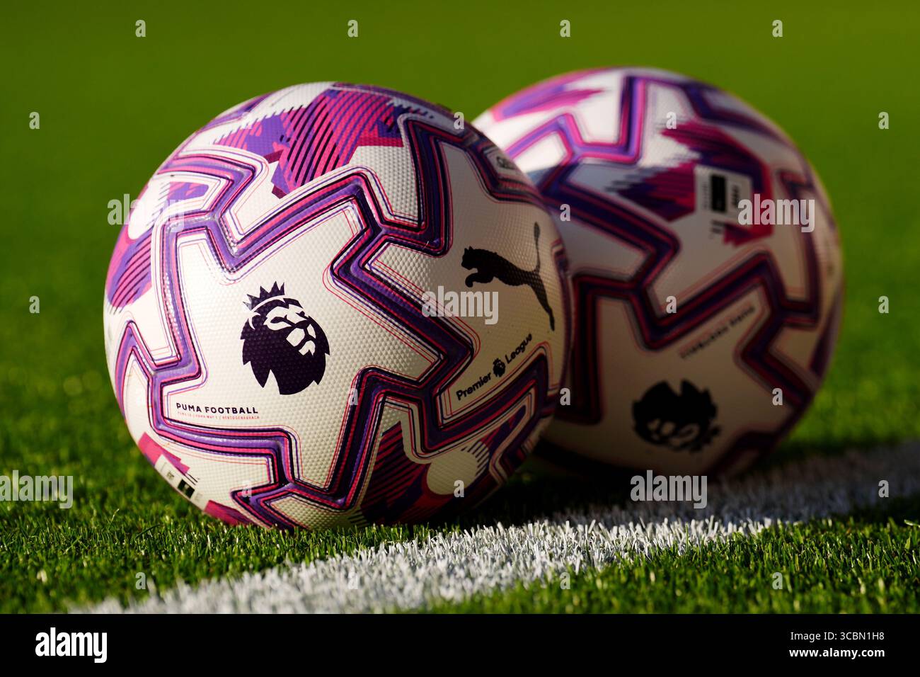 The Official PUMA Orbita Brilliance premier league match ball during ...
