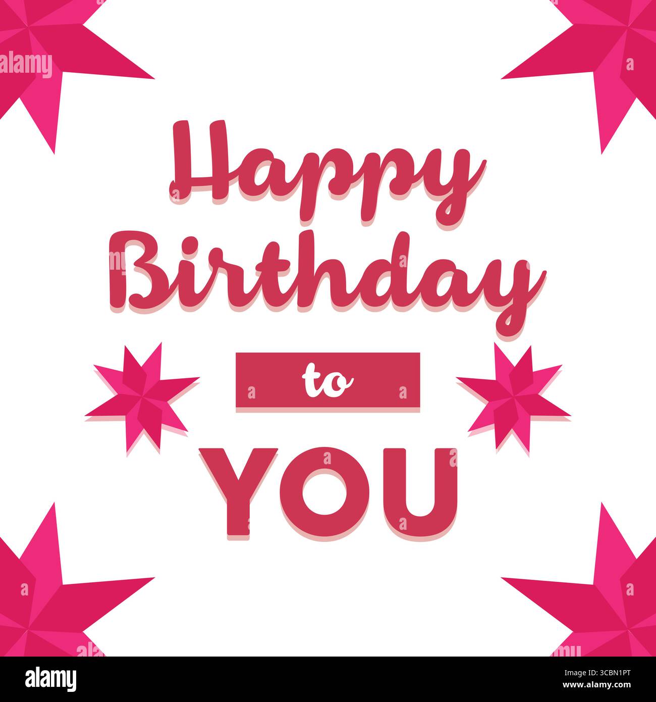Birthday card with stars. Vector Stock Vector Image & Art - Alamy