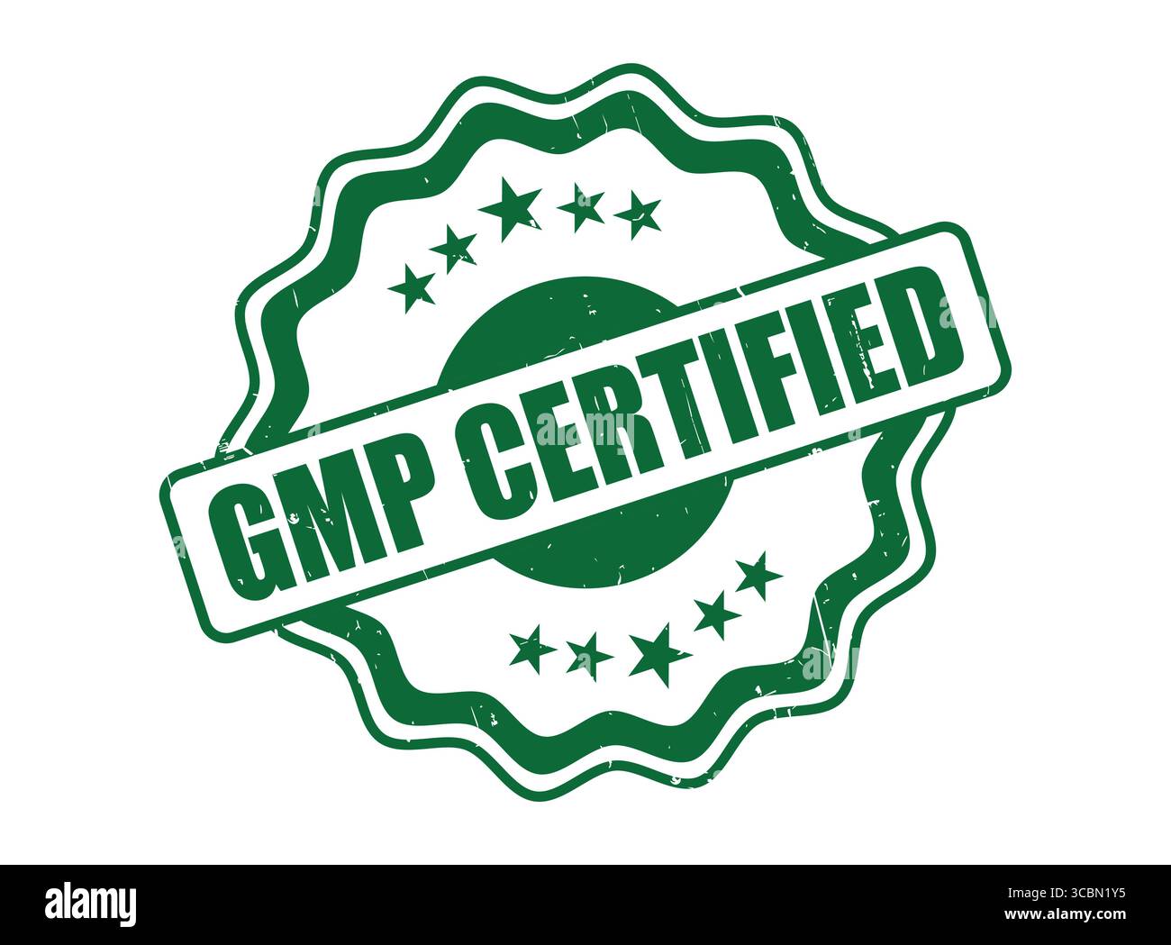 A Decorative Border GMP Certified Green Rubber Stamp for Quality and ...